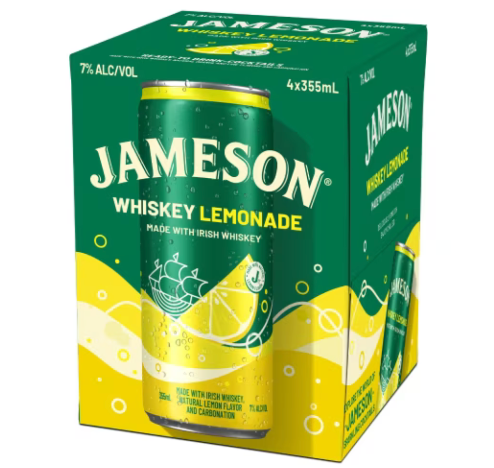 Jameson Lemonade Ready- to- drink cocktails Ginger & lime 4pk 12 fl oz ...
